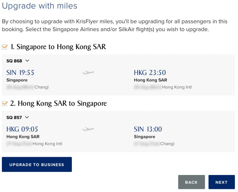 KrisFlyer College: Part 4 - Upgrade with miles on Singapore Airlines ...