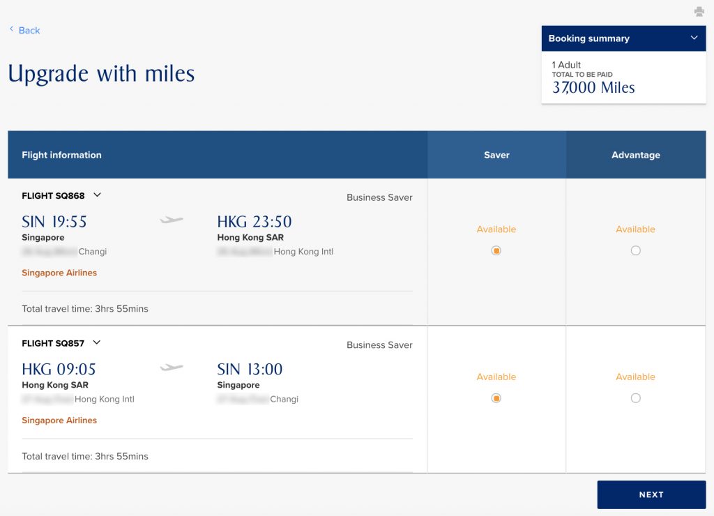 KrisFlyer College: Part 4 - Upgrade with miles on Singapore Airlines ...