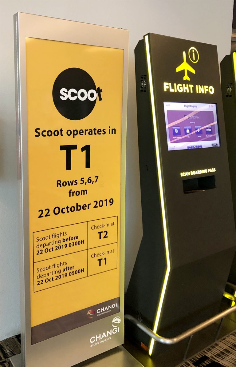 Reminder: Scoot moves to Changi T1 tomorrow - Mainly Miles