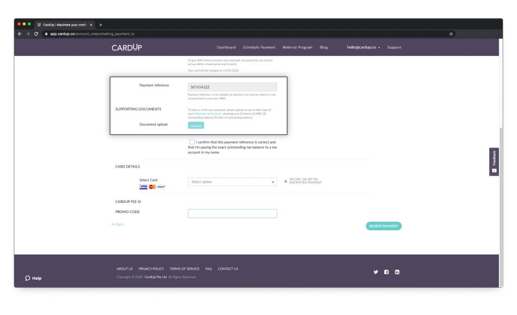CardUp offering 1.75% fee for 2021 income tax payments - Mainly Miles