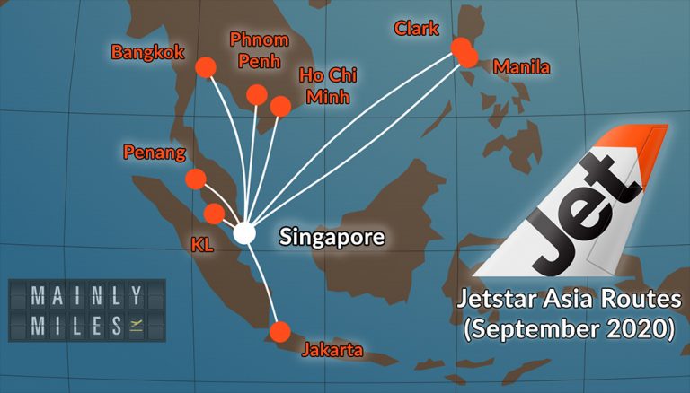 Jetstar flying 8 routes from Singapore in September 2020 - Mainly Miles