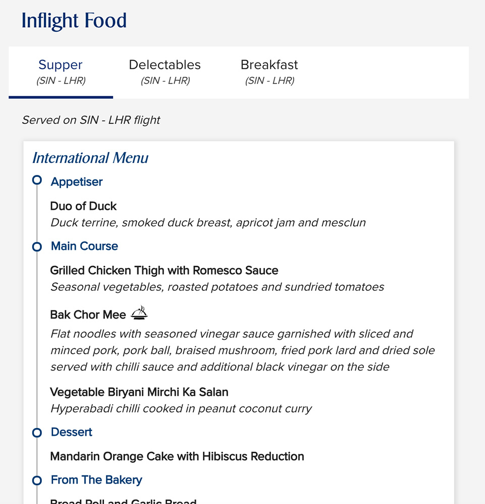 Singapore Airlines eliminates printed menus in digital drive to reduce ...