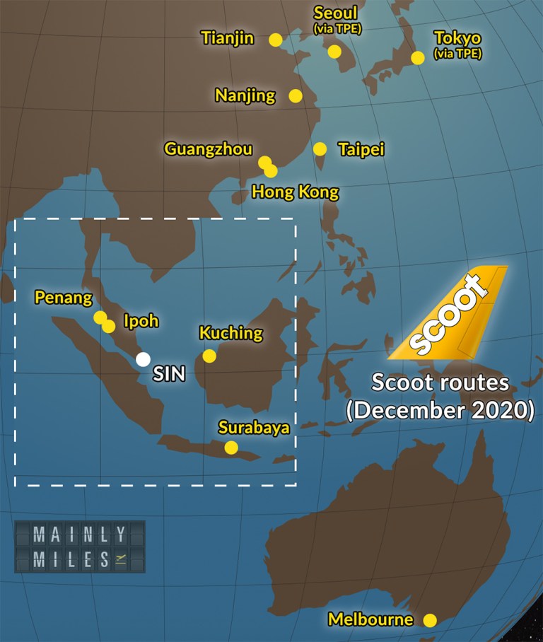 Scoot cuts seven routes and 20% of flights in December - Mainly Miles