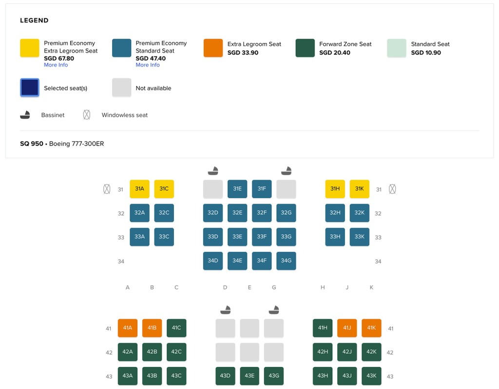 Singapore Airlines quietly increases seat selection fees - Mainly Miles