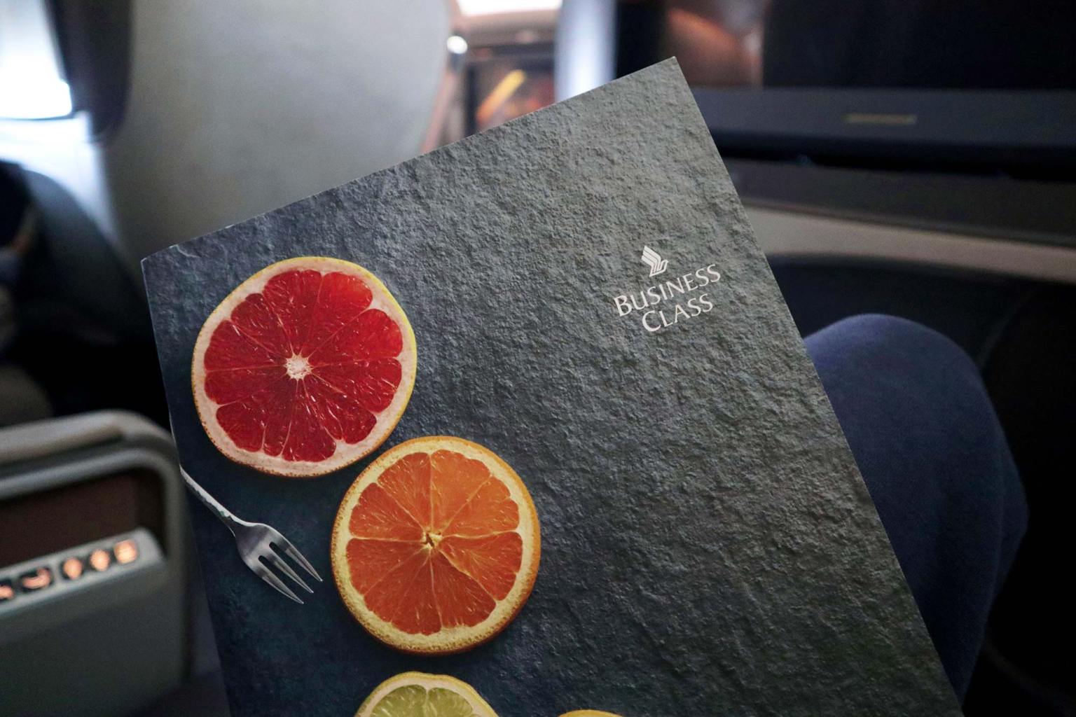 Singapore Airlines brings back printed menus in First and Business ...