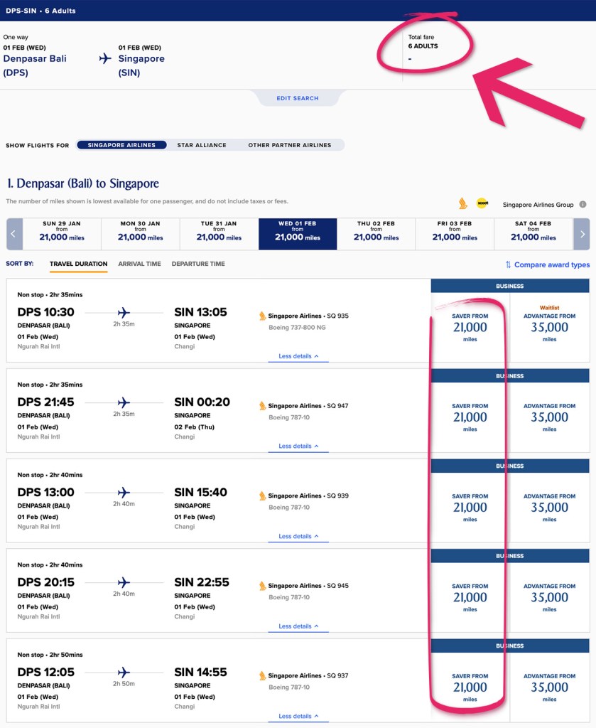 Singapore Airlines offering 4,000 Saver Business Class awards to and ...