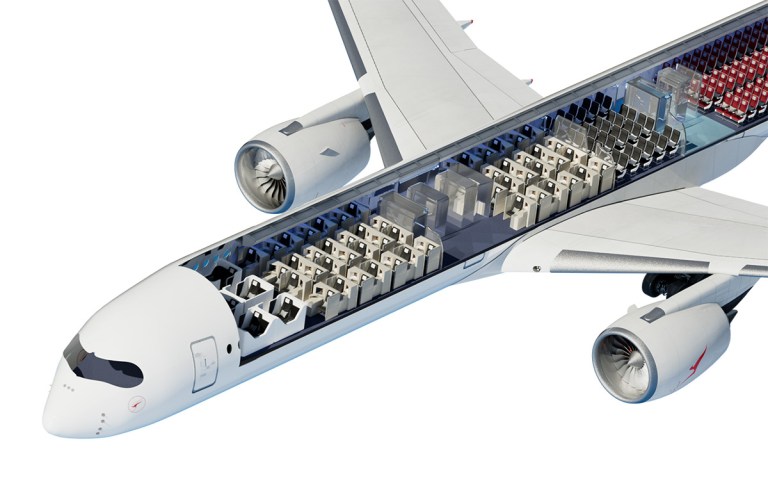 Qantas reveals brand new Airbus A350 First and Business Class seats ...