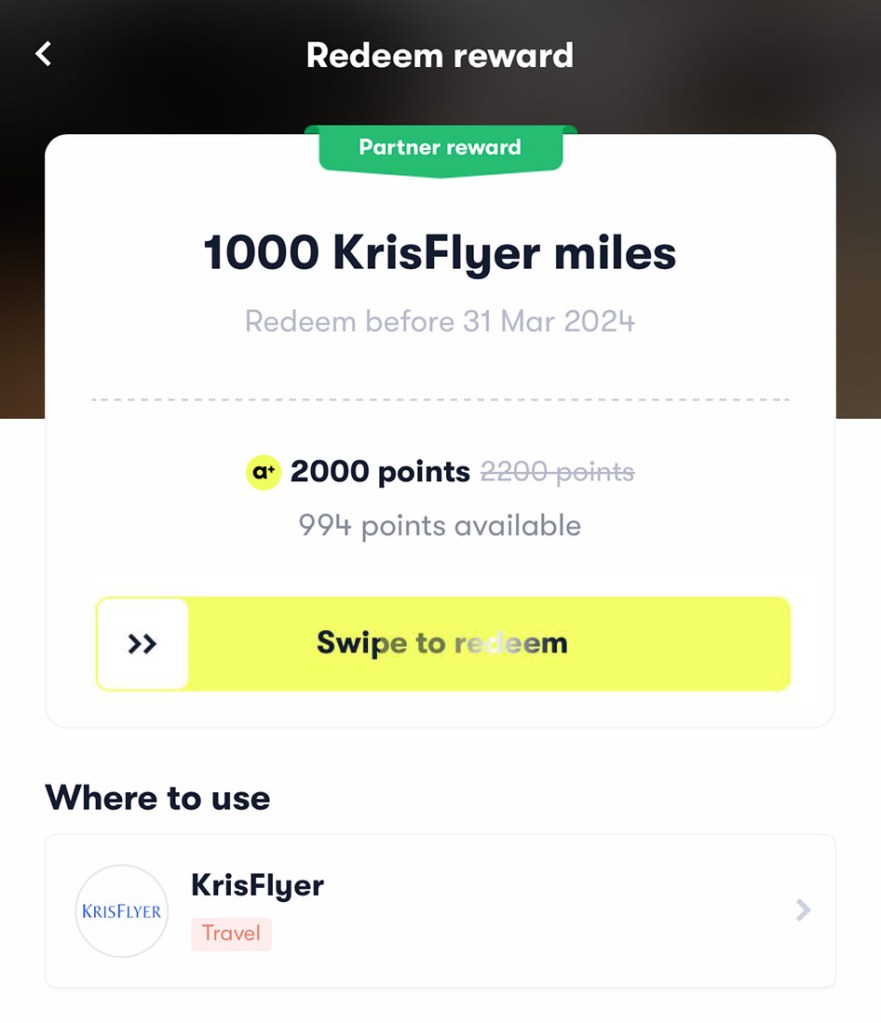Get a 9% discount on Atome+ points transfers to KrisFlyer miles ...