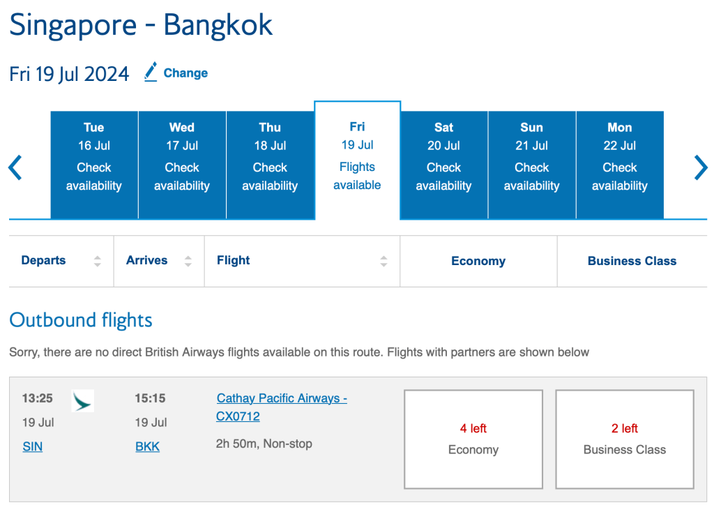 Cathay Pacific restarting Singapore - Bangkok flights - Mainly Miles