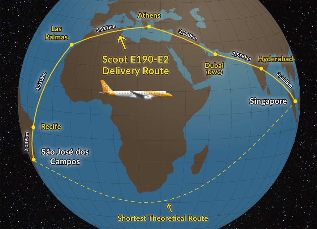 Scoot takes delivery of its first Embraer E190-E2 regional jet - Mainly ...