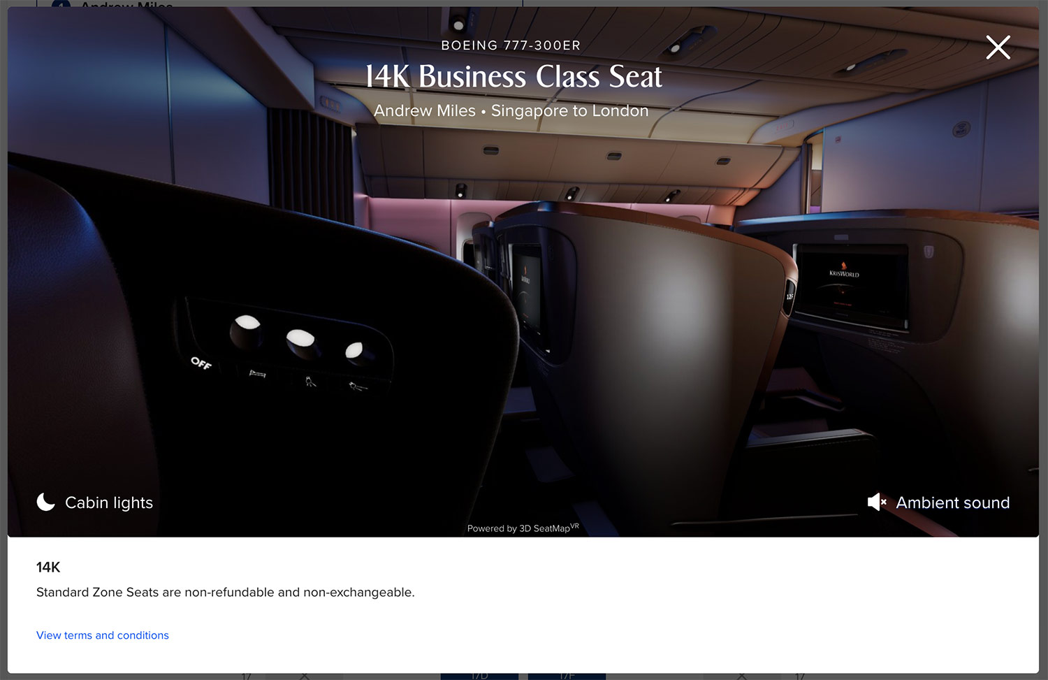Singapore Airlines rolls out virtual cabin walk-through (777-300ER) - Mainly Miles