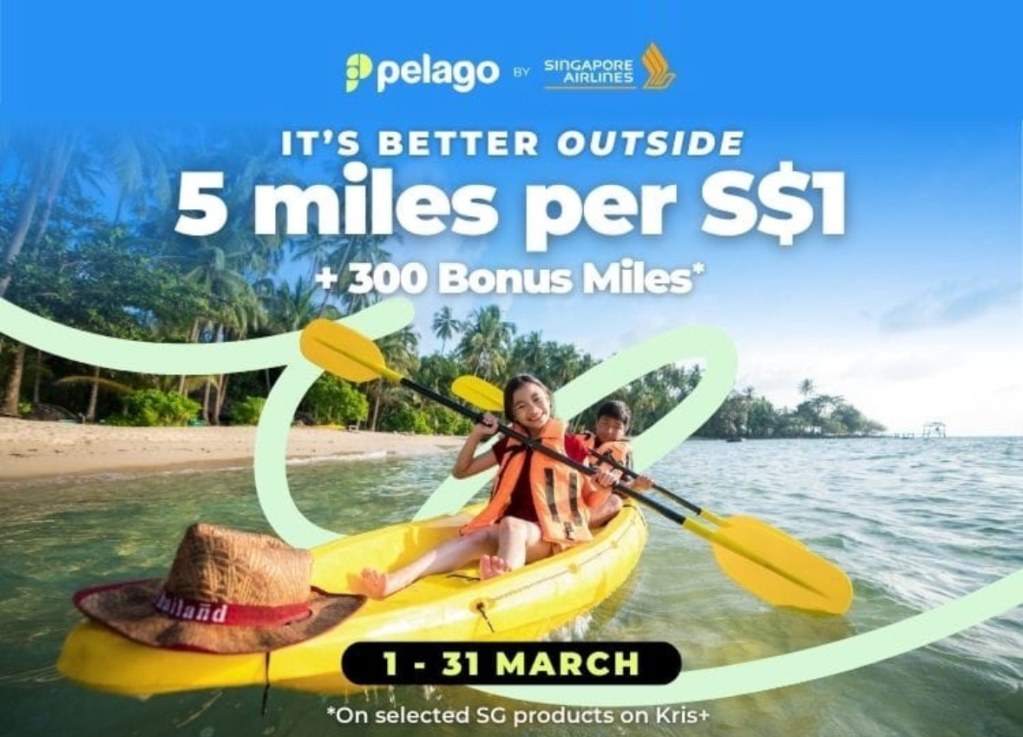 Earn up to 9 mpd on Pelago bookings via Kris+ in March - Mainly Miles