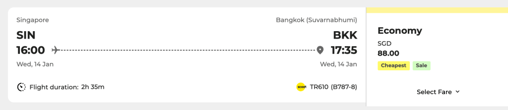 Scoot launches KrisFlyer award flight redemption chart - Mainly Miles