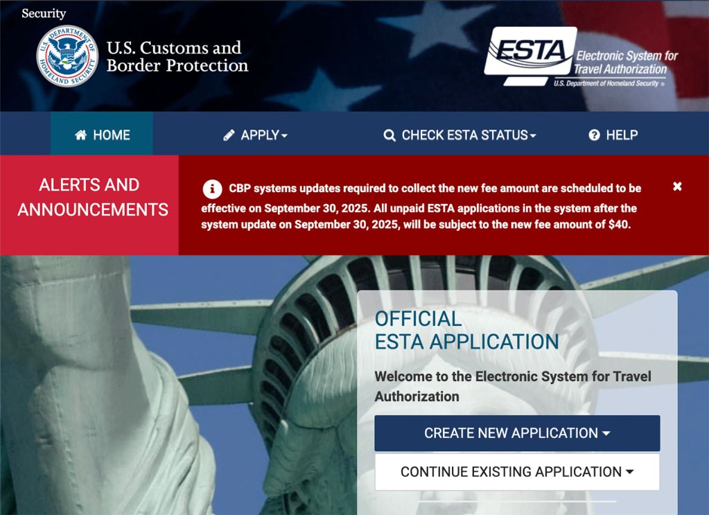 USA doubling ESTA fee for travellers to $40 - Mainly Miles