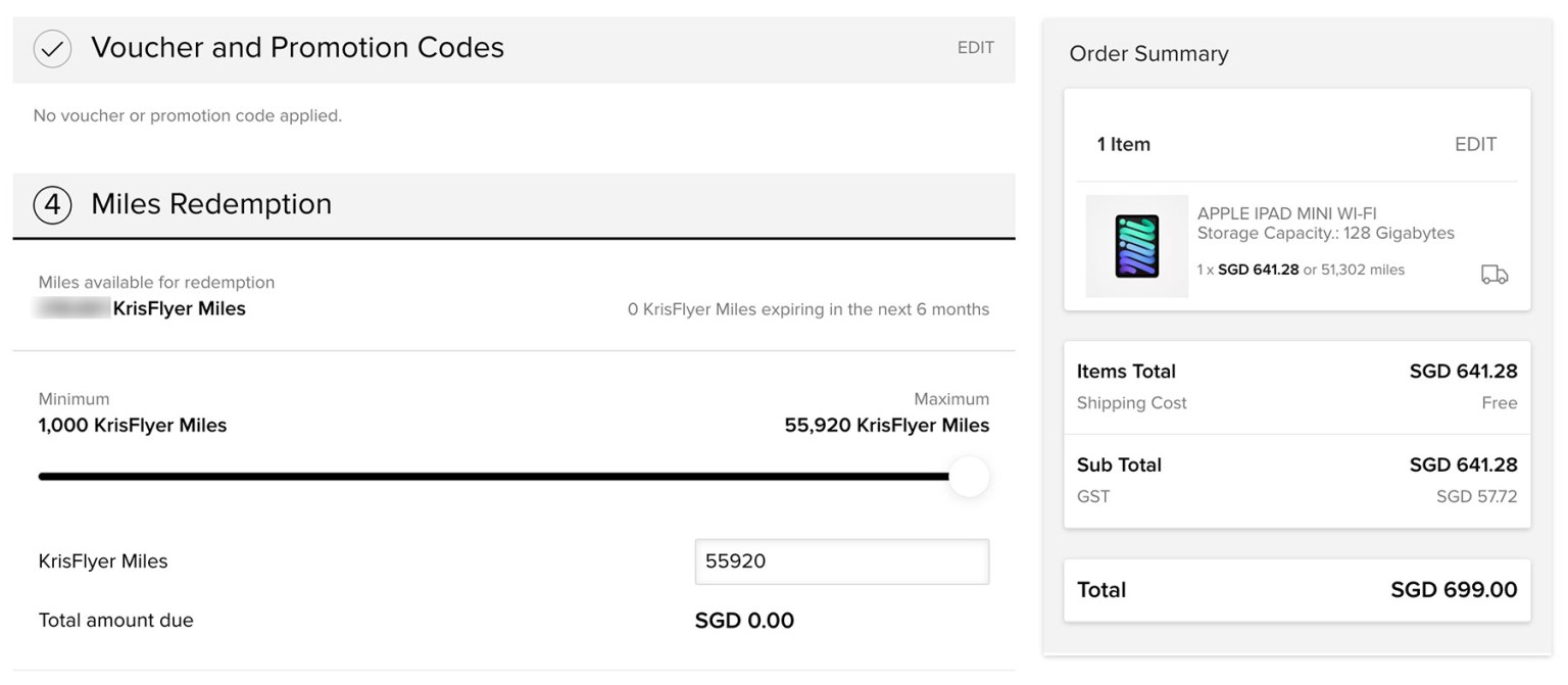 KrisShop offering 20% off KrisFlyer miles redemption site-wide - Mainly ...