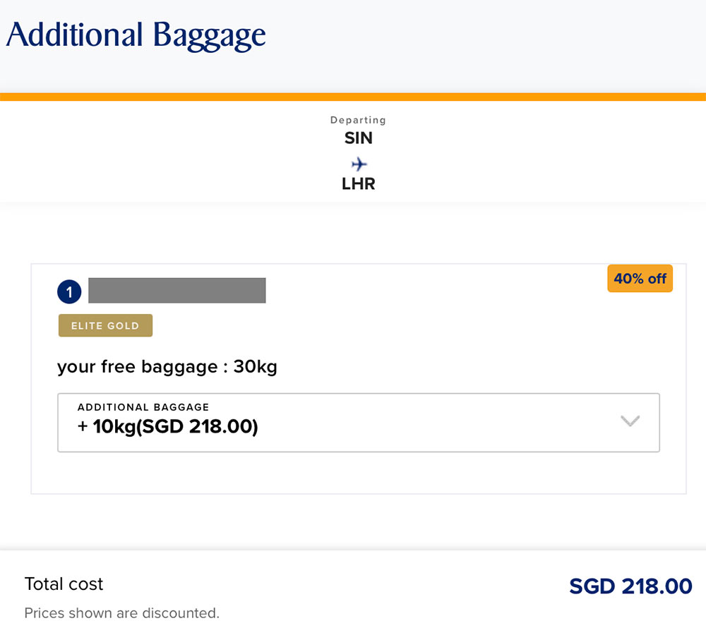 Singapore Airlines reduces extra baggage fees for PPS Club and ...