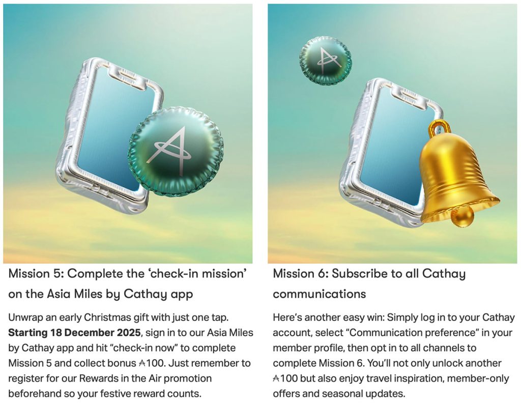 Cathay promo: 5,700 Asia Miles for completing six simple missions ...
